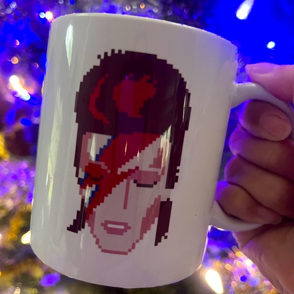 Dining | David Bowie Ziggy Stardust 8 Bit Ceramic Mug Euc | Poshmark